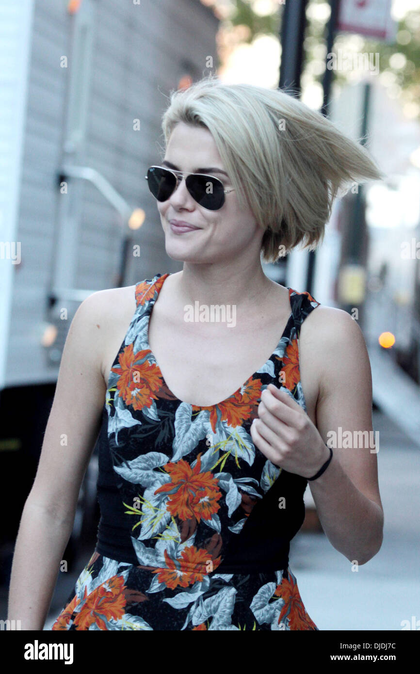 Australian actress Rachael Taylor seen on the set of the new ABC series ...