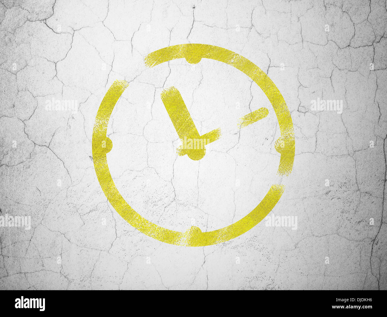 Time concept: Clock on wall background Stock Photo - Alamy