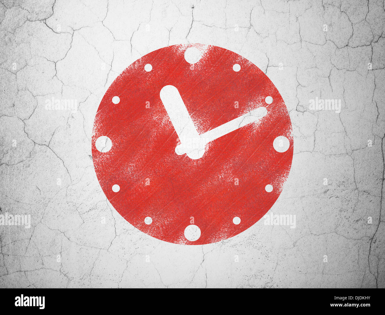 Timeline concept: Clock on wall background Stock Photo - Alamy
