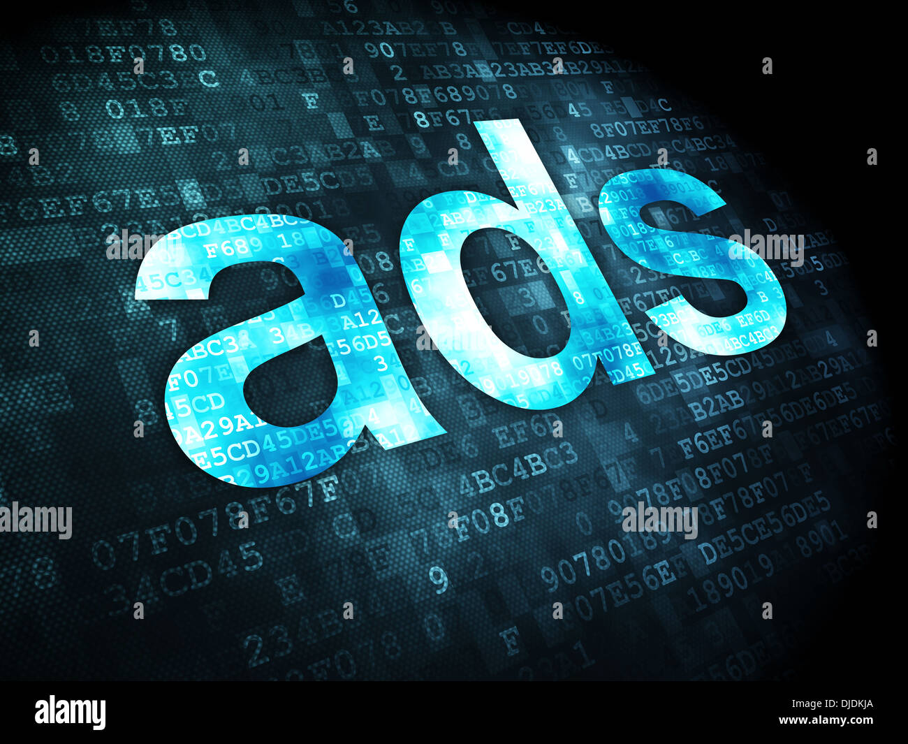 Advertising concept: Ads on digital background Stock Photo - Alamy