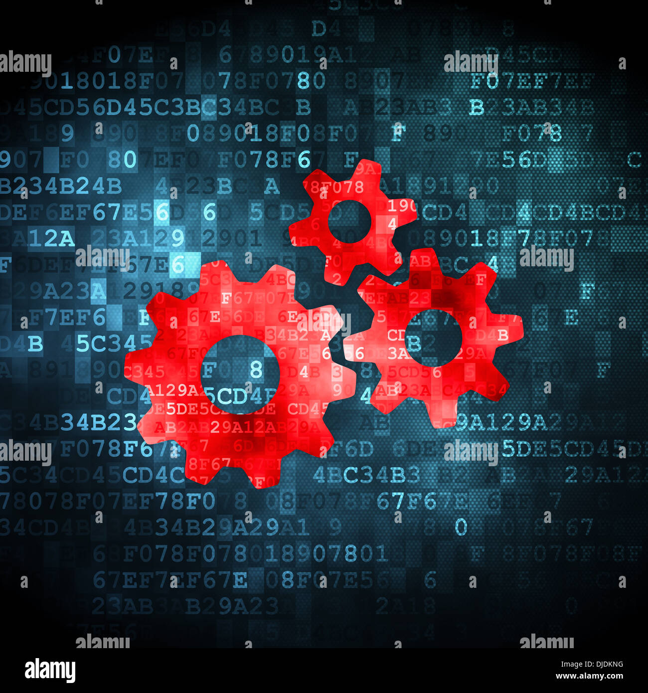 Web design concept: Gears on digital background Stock Photo - Alamy