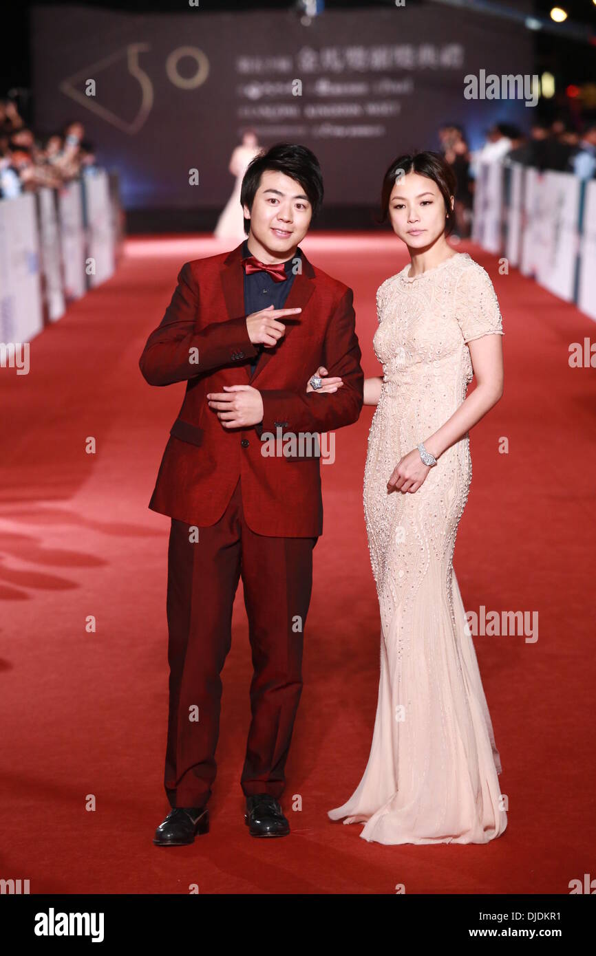 Taipei, China. 23rd Nov, 2013. Singer Denise Ho and pianist Lang Lang ...