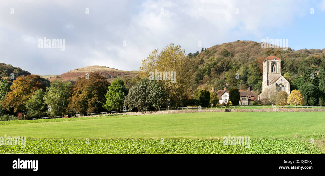 Panorama of Little Malvern Priory, Malvern, Worcestershire, England, UK ...