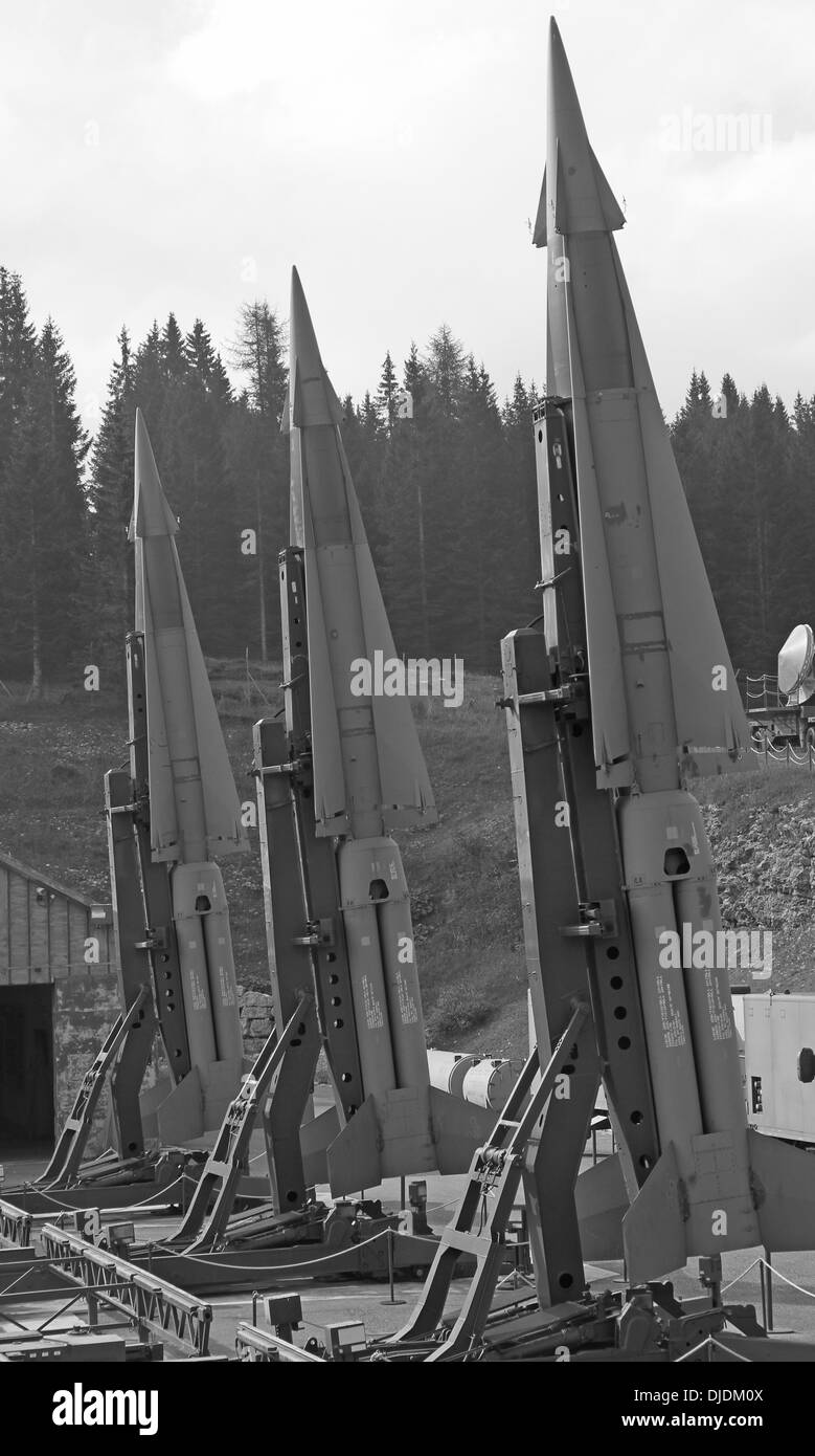deadly military intercontinental missiles ready for launch from the ...