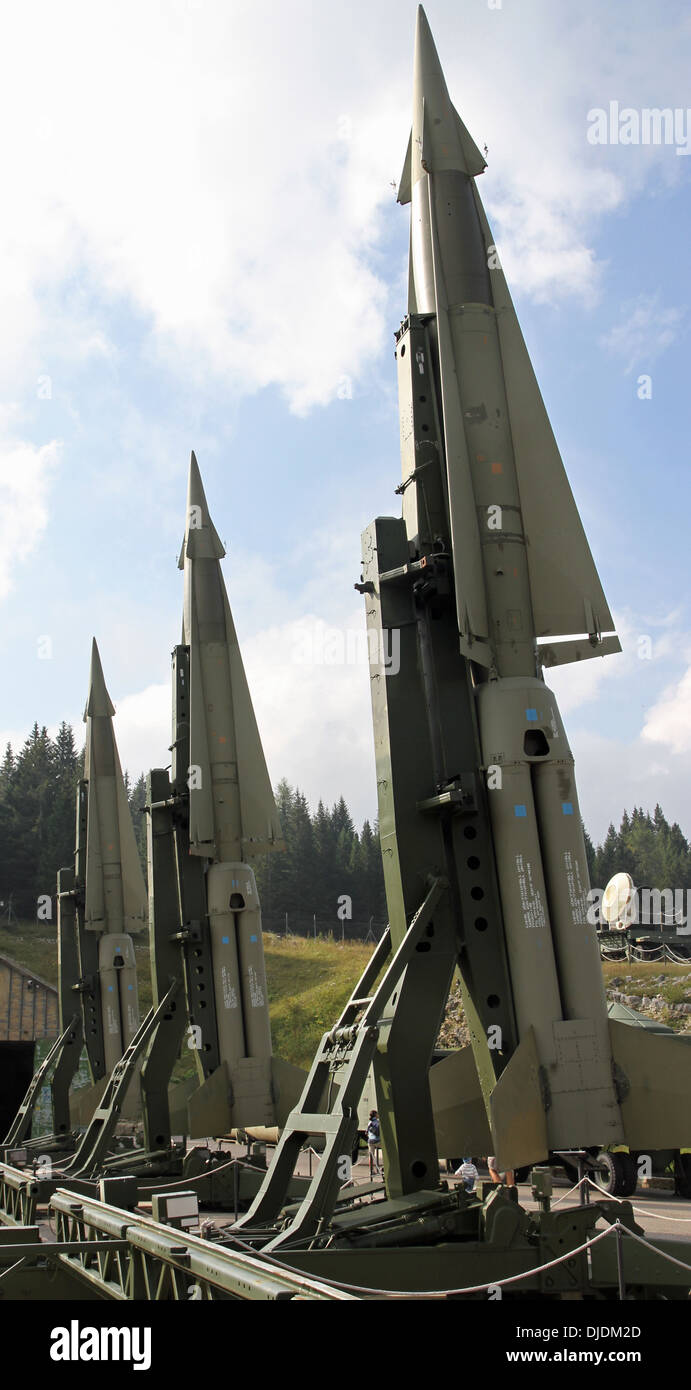 military intercontinental missiles ready for launch from the launch ...