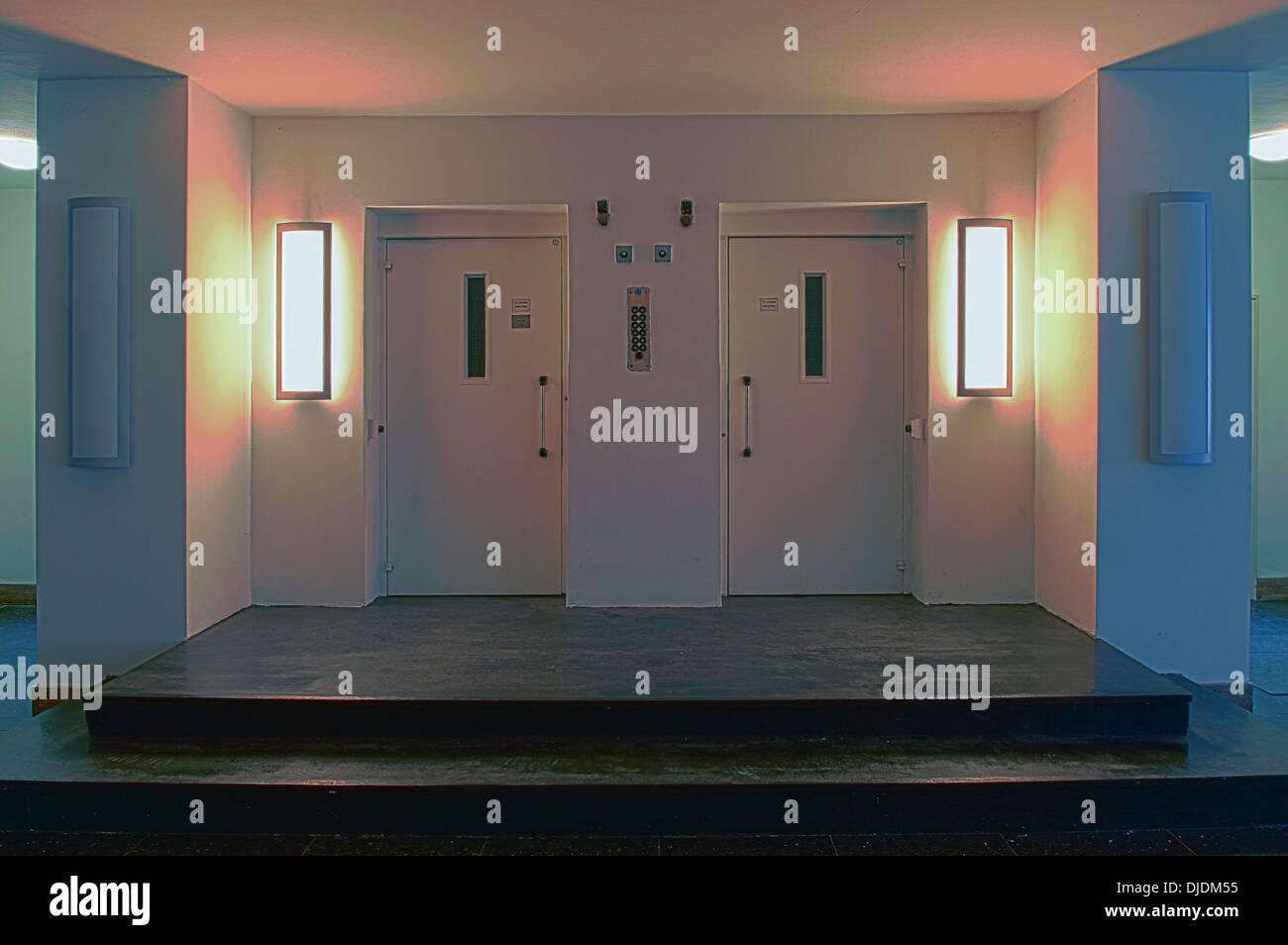 Elevators in broadcasting center berlin hi-res stock photography and ...