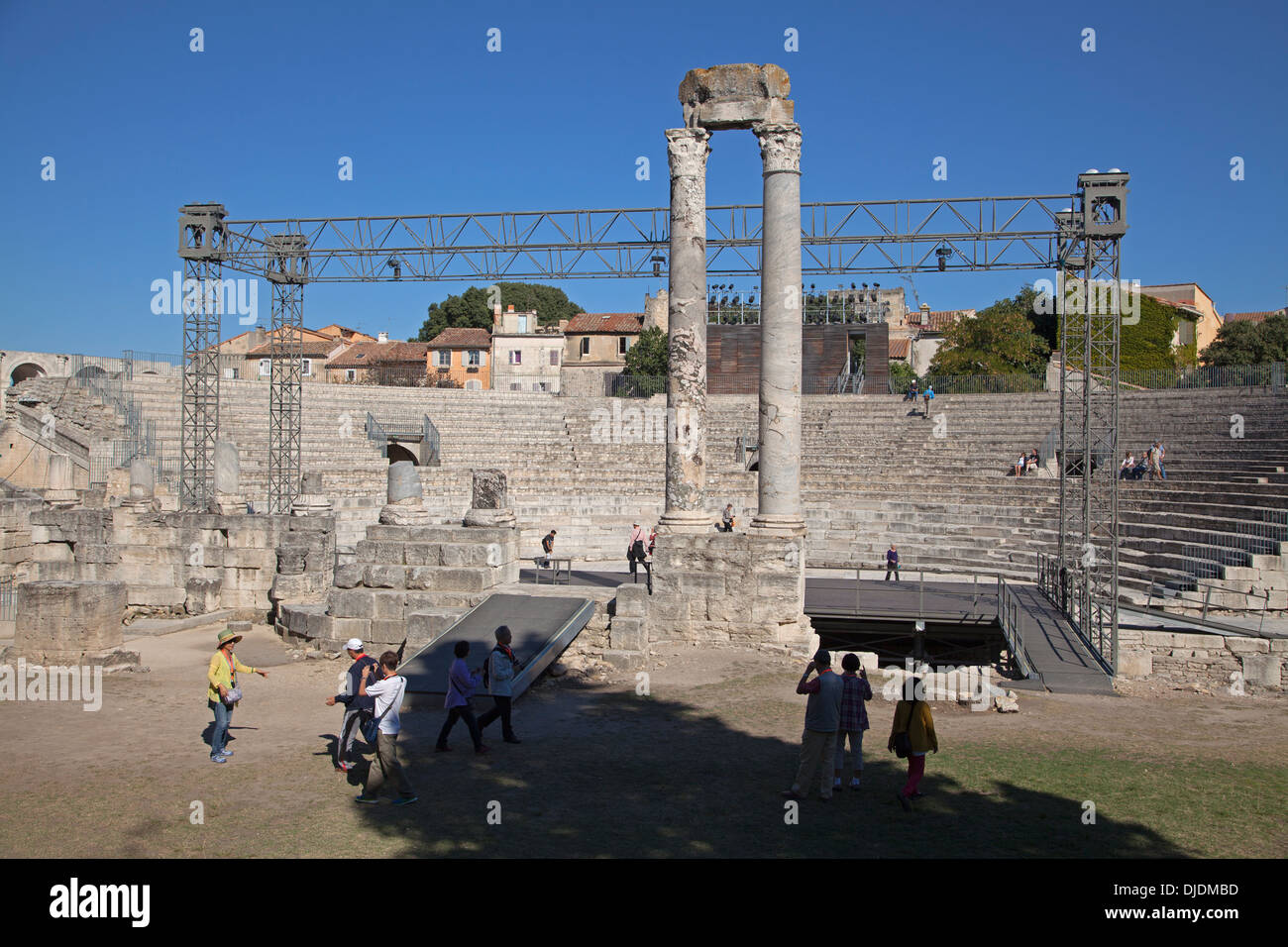 The 1C BC Roman Théâtre Antique at Arles Stock Photo - Alamy