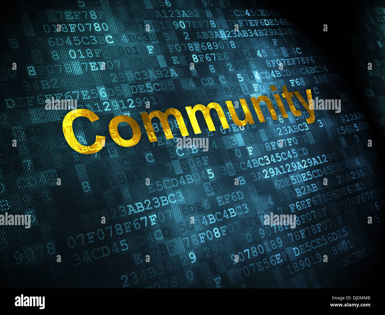 Social network concept: Community on digital background Stock Photo - Alamy