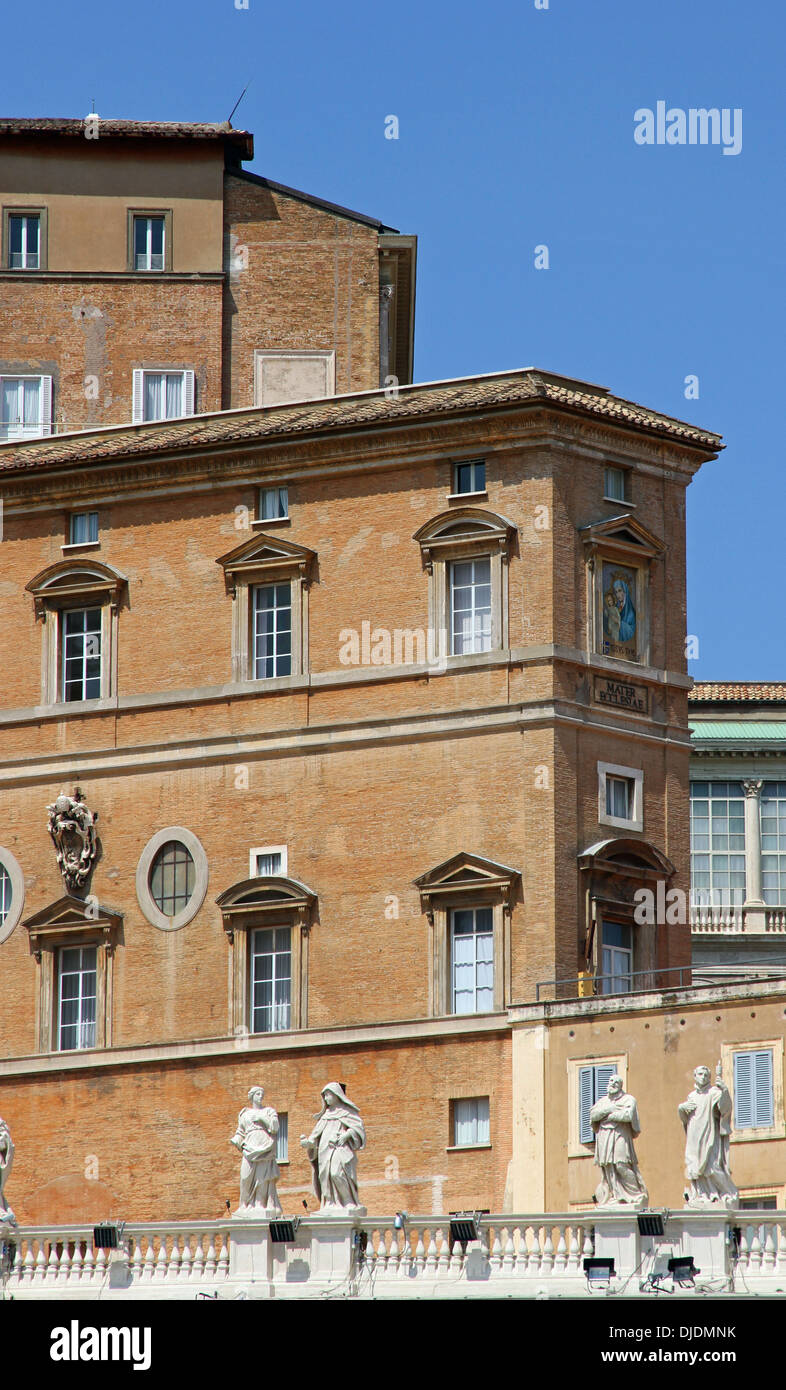particular of the Vatican buildings with the framework of the mosaic of ...