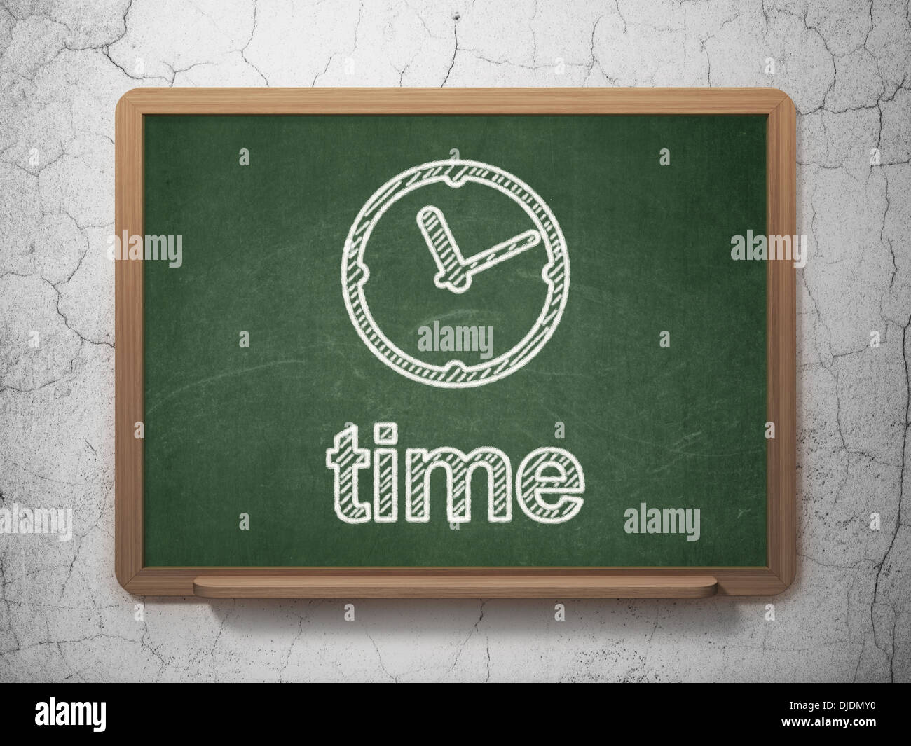 Timeline concept: Clock and Time on chalkboard background Stock Photo ...