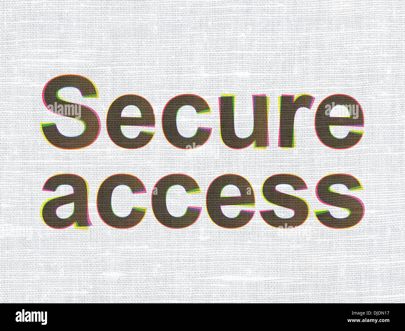 Security concept: Secure Access on fabric texture background Stock ...