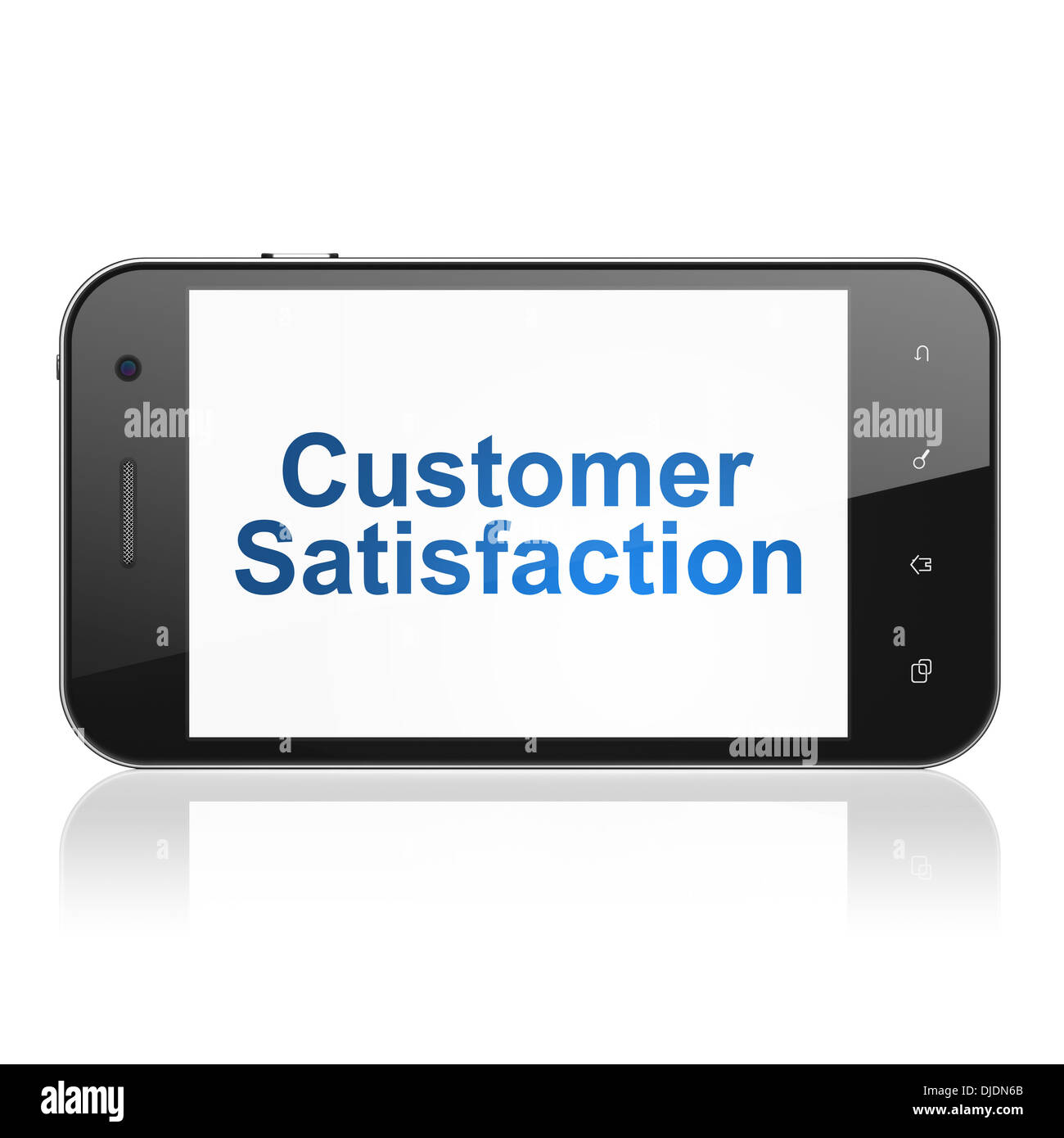 Advertising concept: Customer Satisfaction on smartphone Stock Photo ...