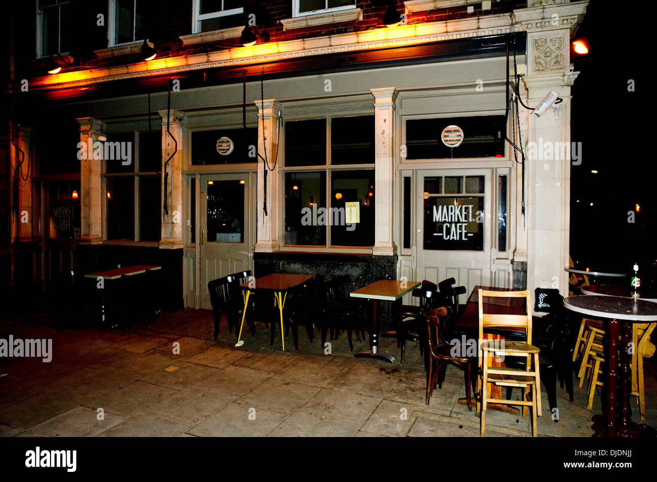 Market Cafe Hackney general view London, England - 07.06.12 Stock Photo ...