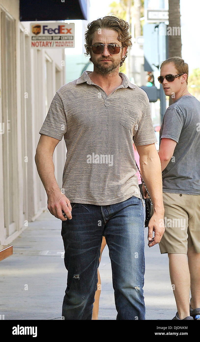 Gerard Butler out and about Hollywood, California - 07.06.12 Stock ...