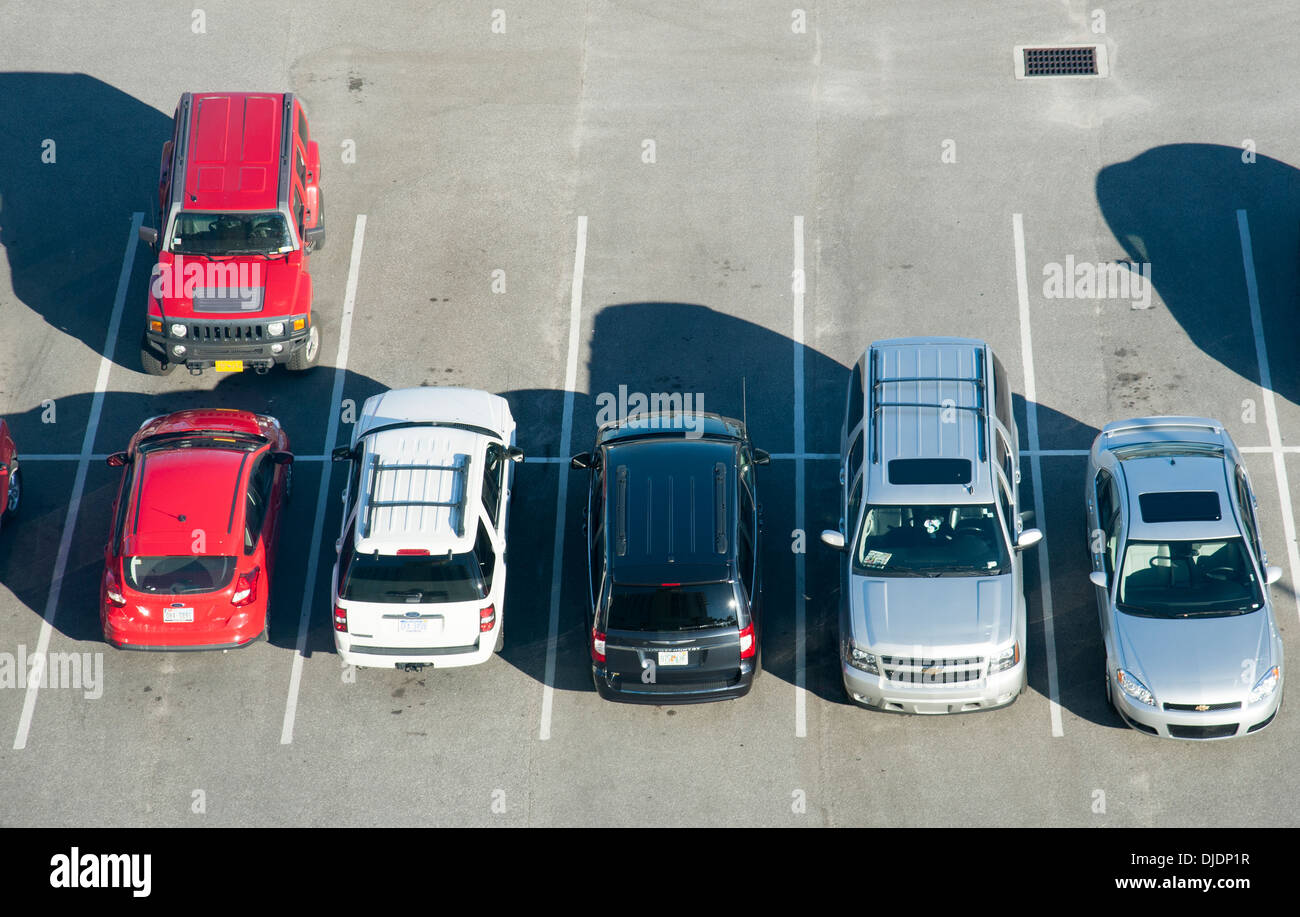 Car park with American cars Stock Photo - Alamy