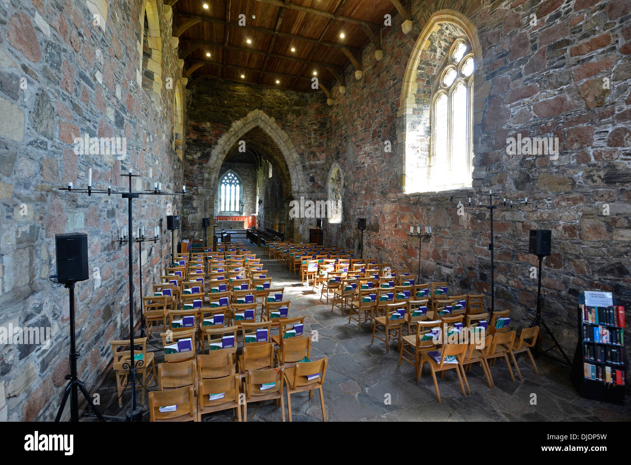 Chapel of the Christian Iona Abbey, Iona pilgrimage monastery ...