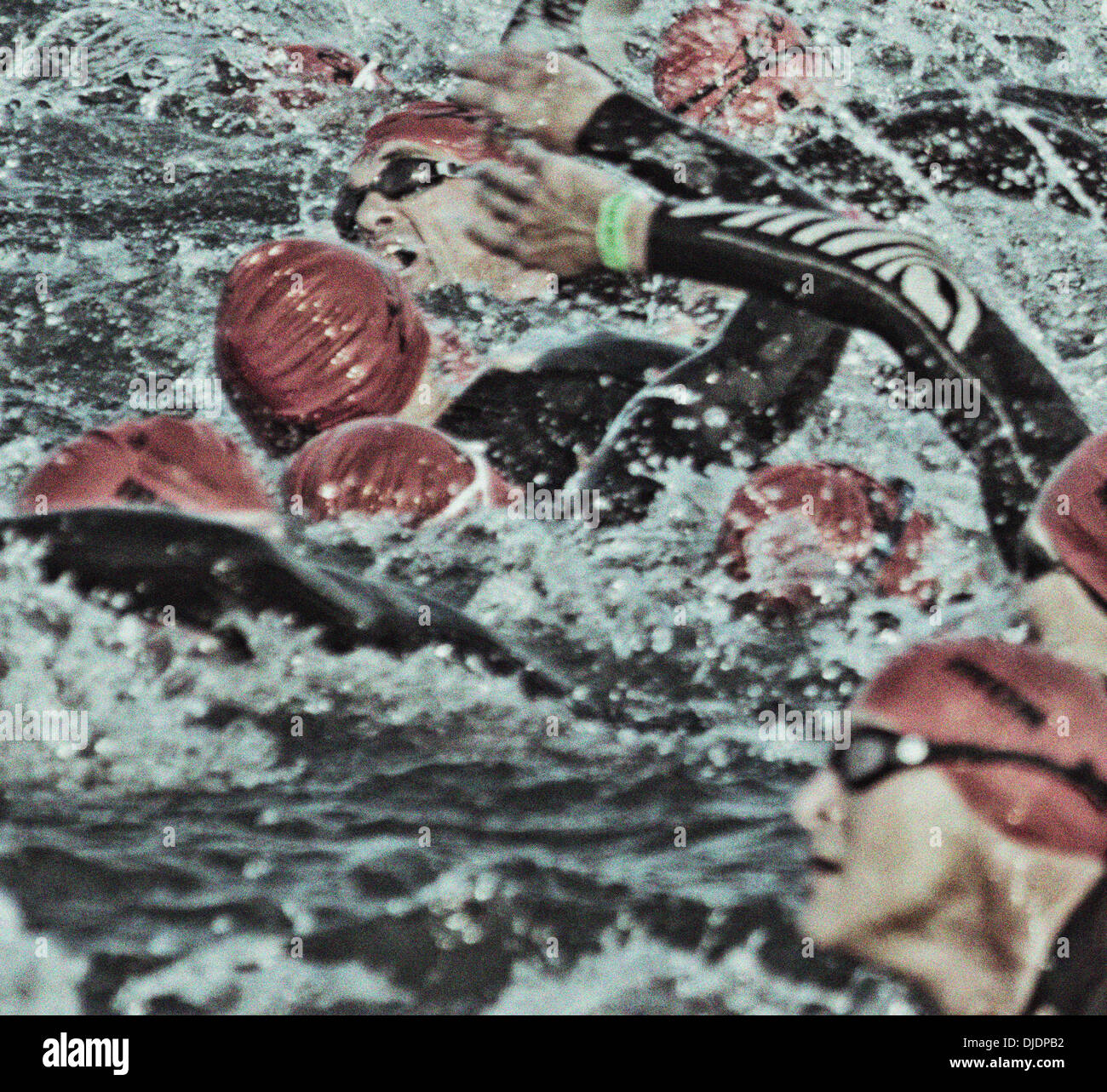 Germany, Frankfurt, Iron Man, triatlon, swim, swimming, crawl Stock ...