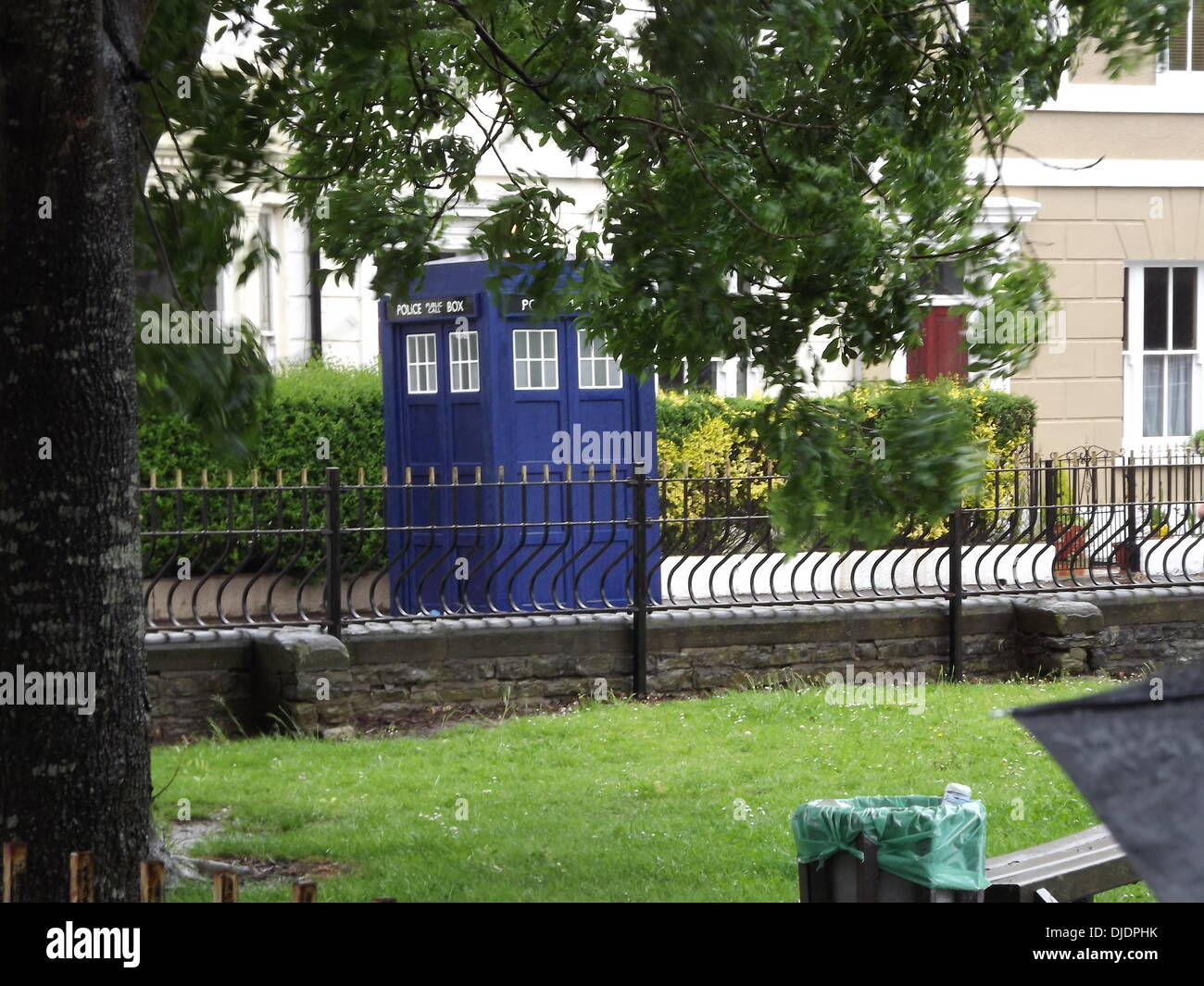Atmosphere The TARDIS is prepared by the camera crew for filming of a ...