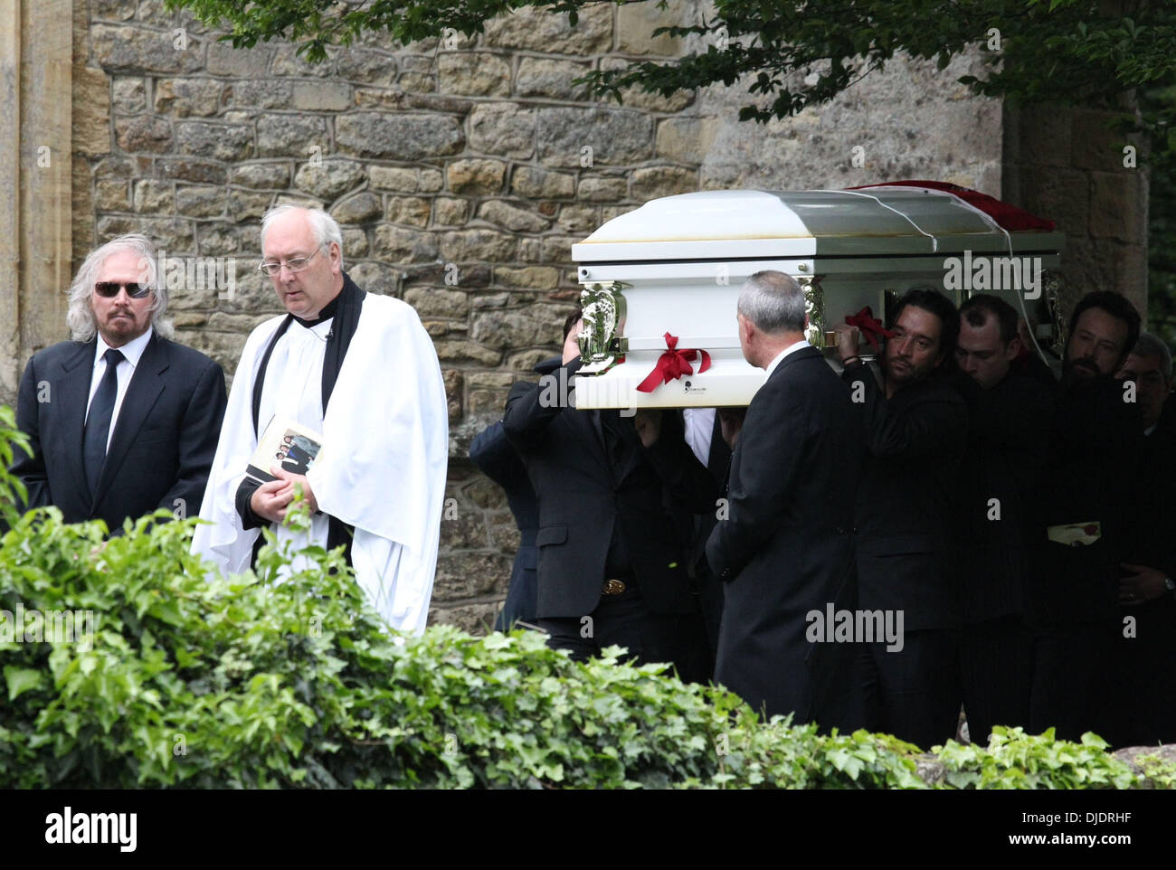 Ceremony The funeral of Robin Gibb held in his home town of Thame ...