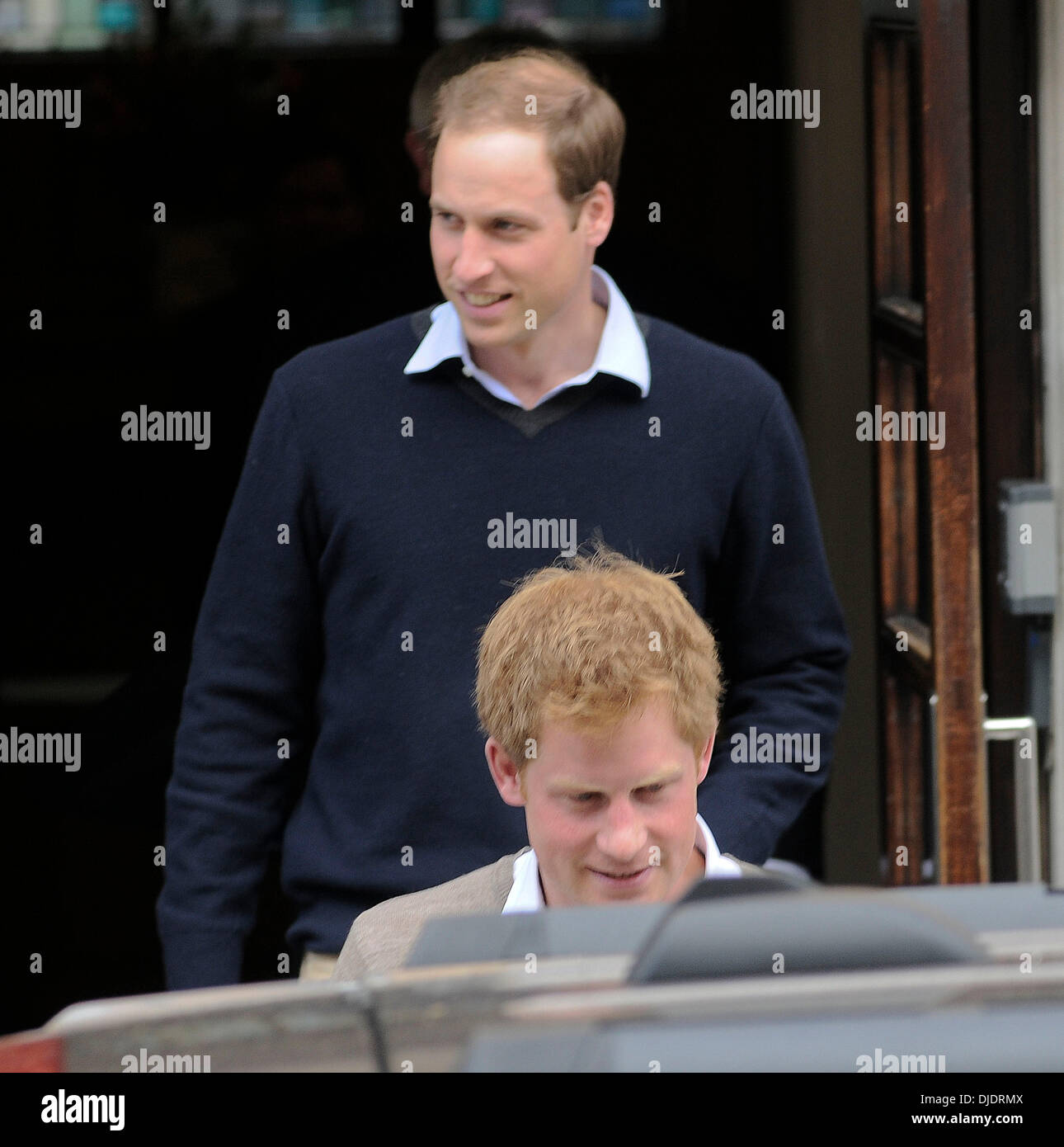 Prince William, Duke of Cambridge and Prince Harry leaving King Edwards ...