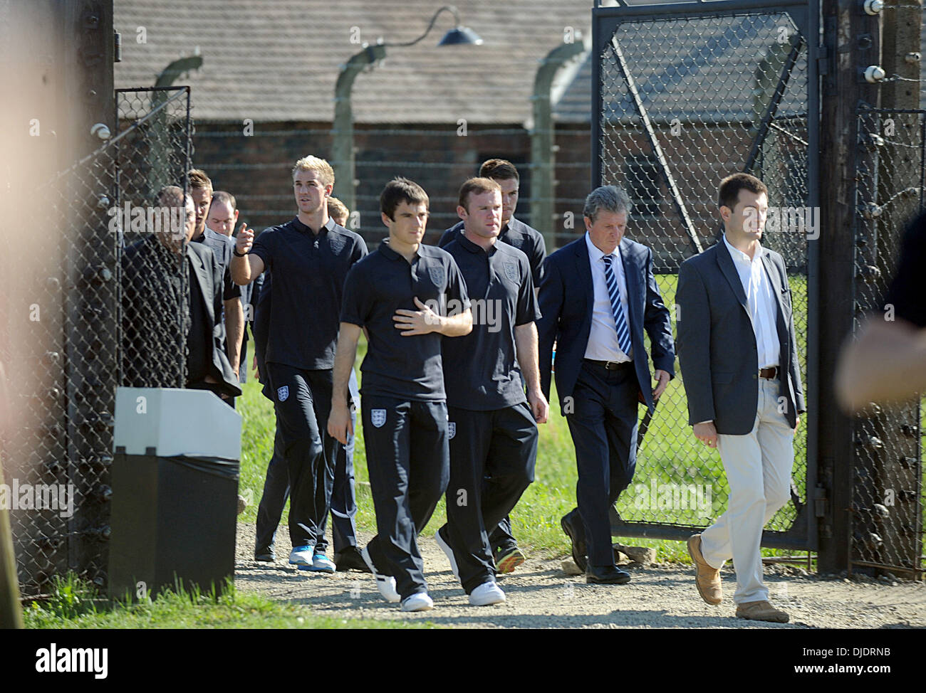 Joe Hart, Leighton Baines, Wayne Rooney and Roy Hodgson The England ...