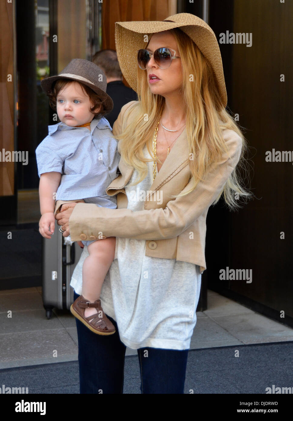 Rachel Zoe with her son Skyler Celebrities leave their Manhattan hotel ...