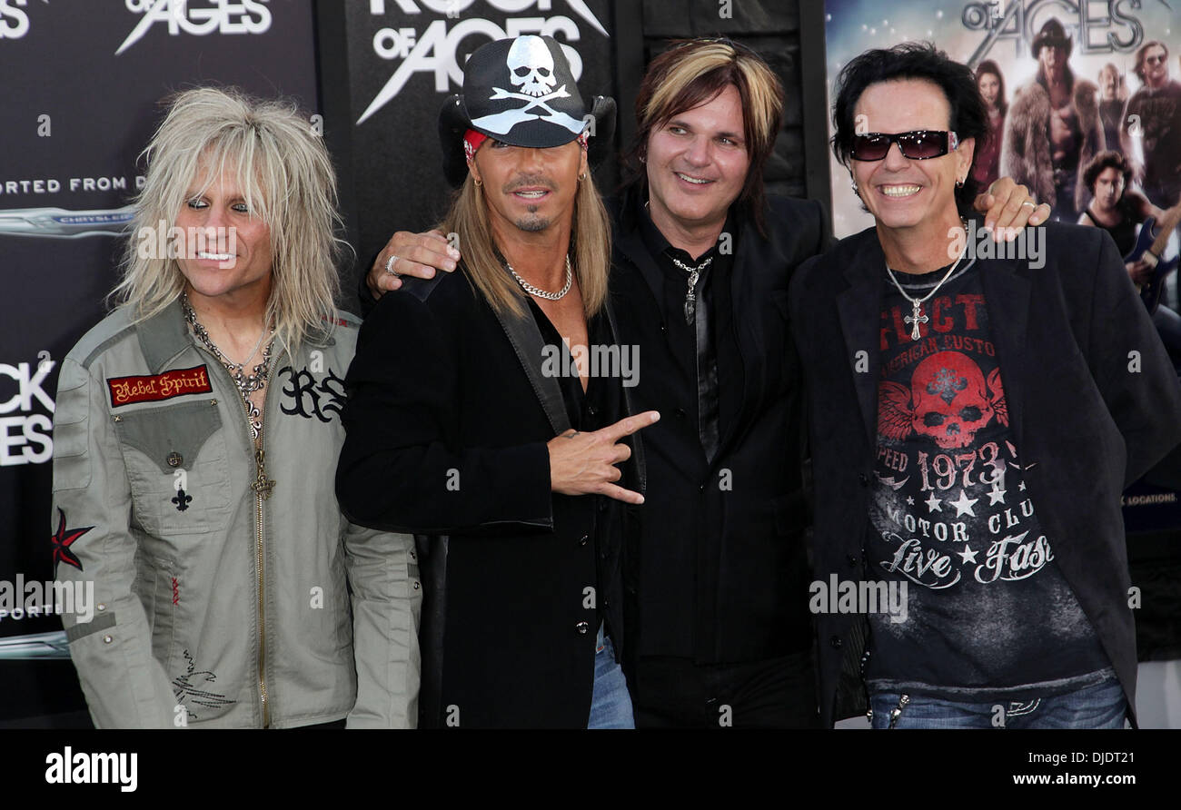 C.C. Deville, Bret Michaels, Rikki Rockett, and Bobby Dall of rock band ...