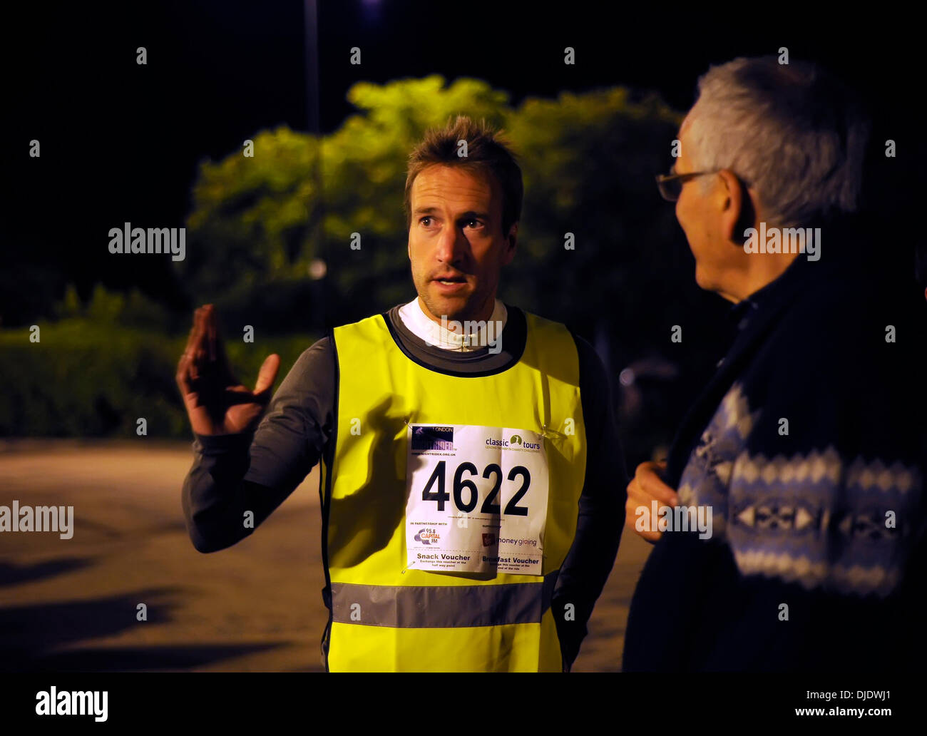 Ben Fogle at the start of the Nightrider charity bike ride at Alexandra ...