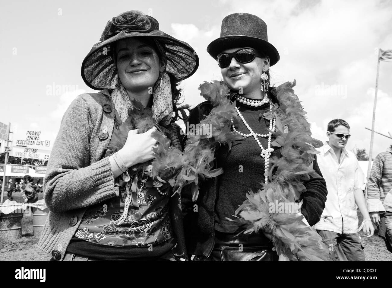 Girls at the Glastonbury Festival 2004, Somerset, England, United ...