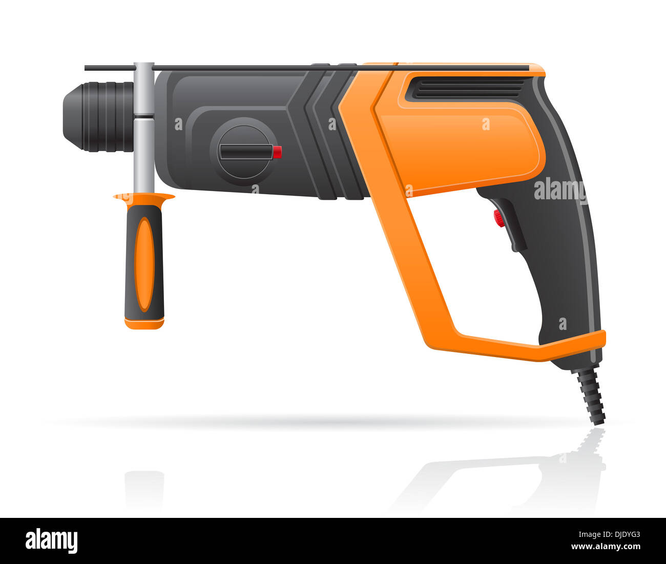 electric perforator illustration isolated on white background Stock ...