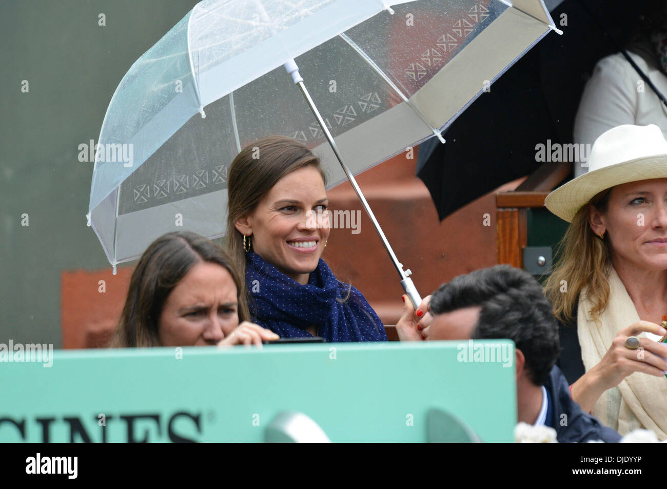 Hilary Swank Celebrities attending the Mens 2012 French Open Final at ...