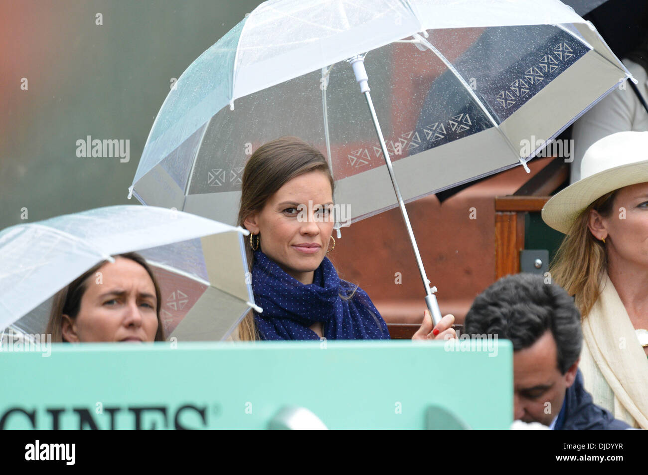 Hilary Swank Celebrities attending the Mens 2012 French Open Final at ...