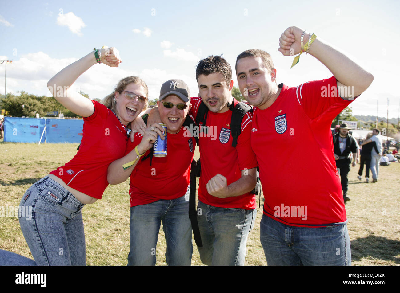 English football fans glastonbury festival hi-res stock photography and ...