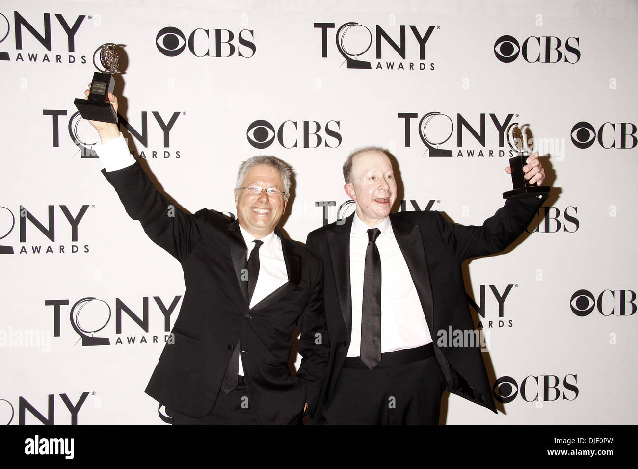 Jack Feldman and Alan Menken The 66th Annual Tony Awards, held at Beacon Theatre - Press Room ...