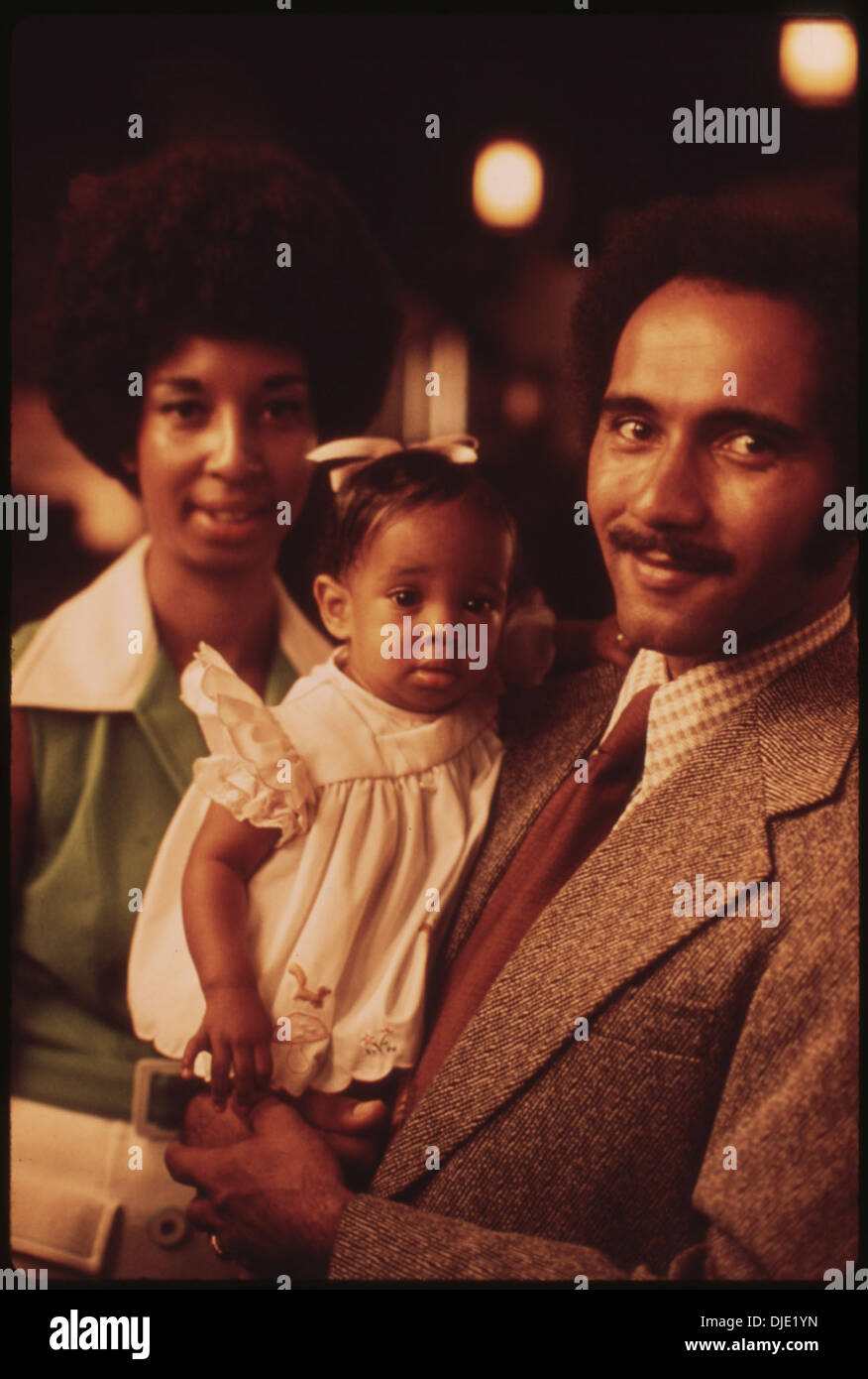 A black family is seen at the Church of the Messiah on Chicago's South ...