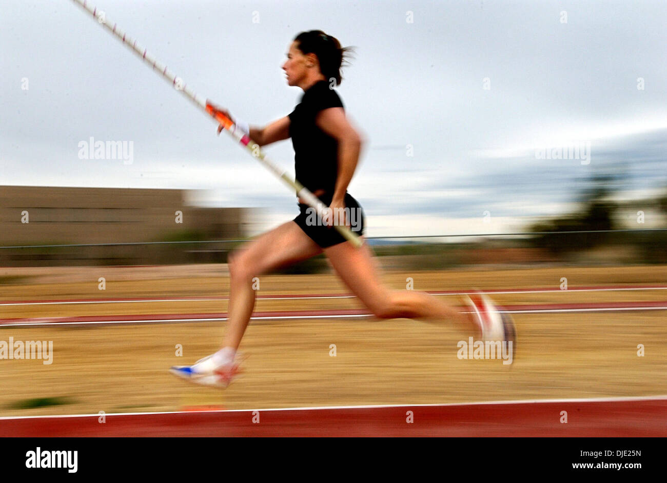 Jan 14, 2004; Phoenix, AZ, USA; STACY DRAGILA runs down the runway with ...