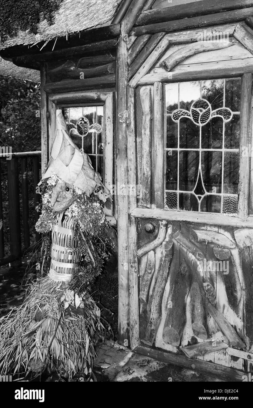 Witch scarecrow Black and White Stock Photos & Images - Alamy