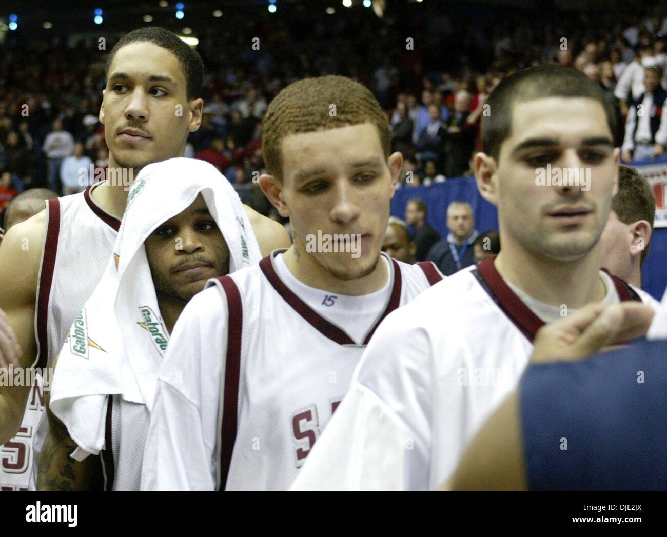 Mar 11, 2004; Dayton, OH; USA; (l-r) Hawks players Dwayne Jones, JAMEER ...