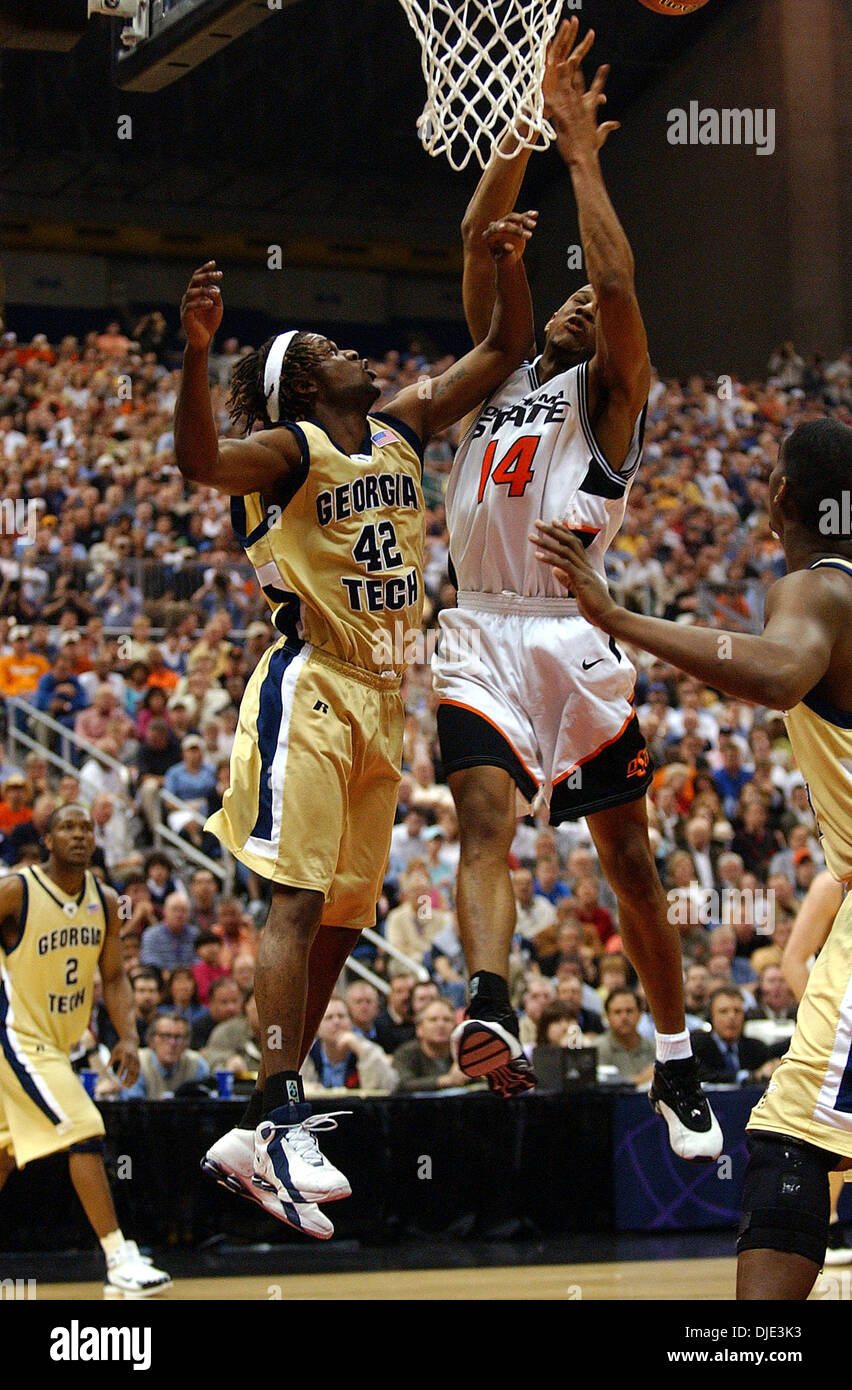 Apr 03, 2004; San Antonio, TX, USA; Georgia Tech CLARENCE MOORE goes up ...