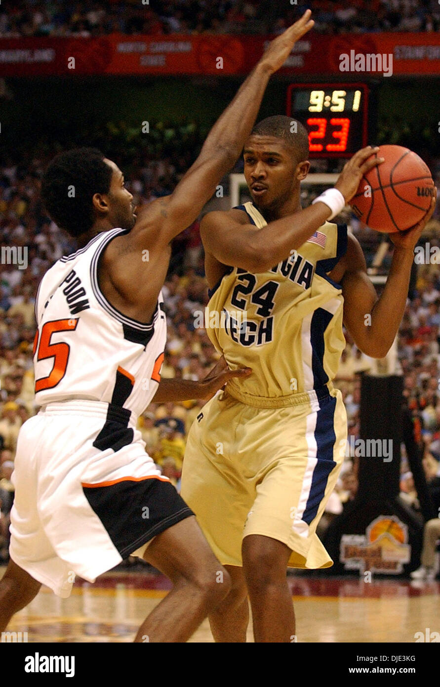Apr 03, 2004; San Antonio, TX, USA; OSU'S JANAVOR WEATHERSPOON (25 ...
