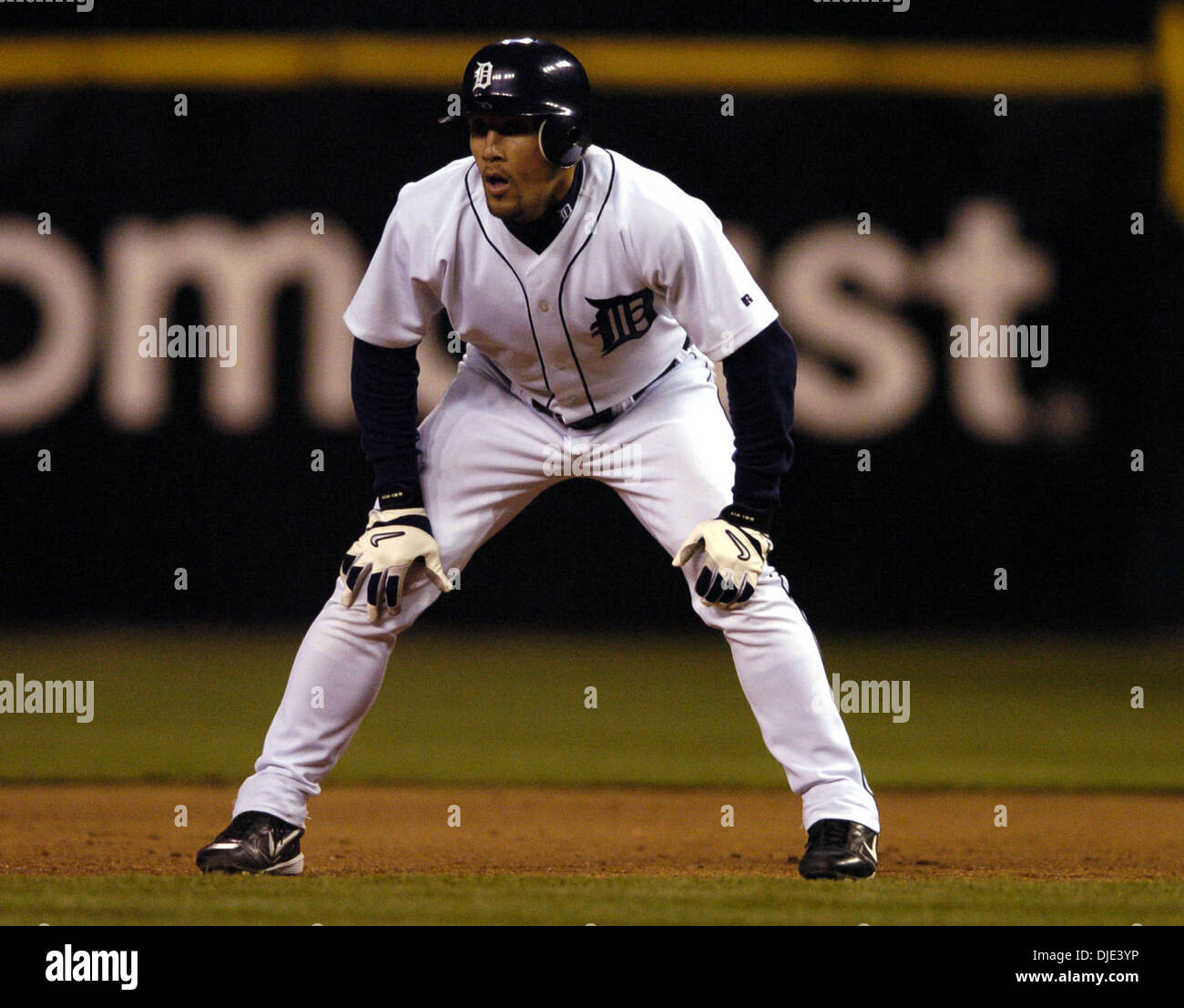 Apr 13, 2004; Detroit, MI, USA; BASEBALL: Tigers pinch runner ANDRES ...
