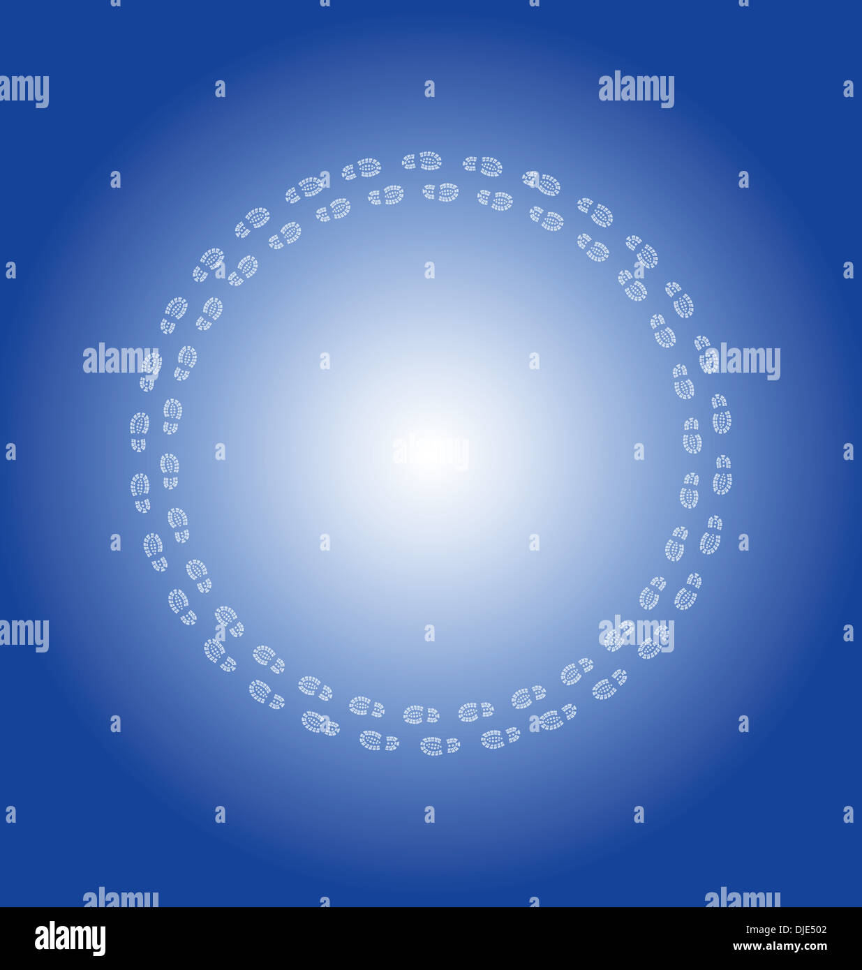 shoe footprints circle background Stock Photo - Alamy