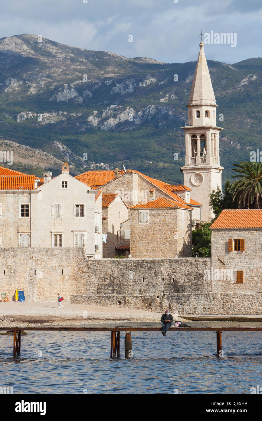 Stari Grad (Old Town) and belfry of Sveti Ivan (St John's) Church ...