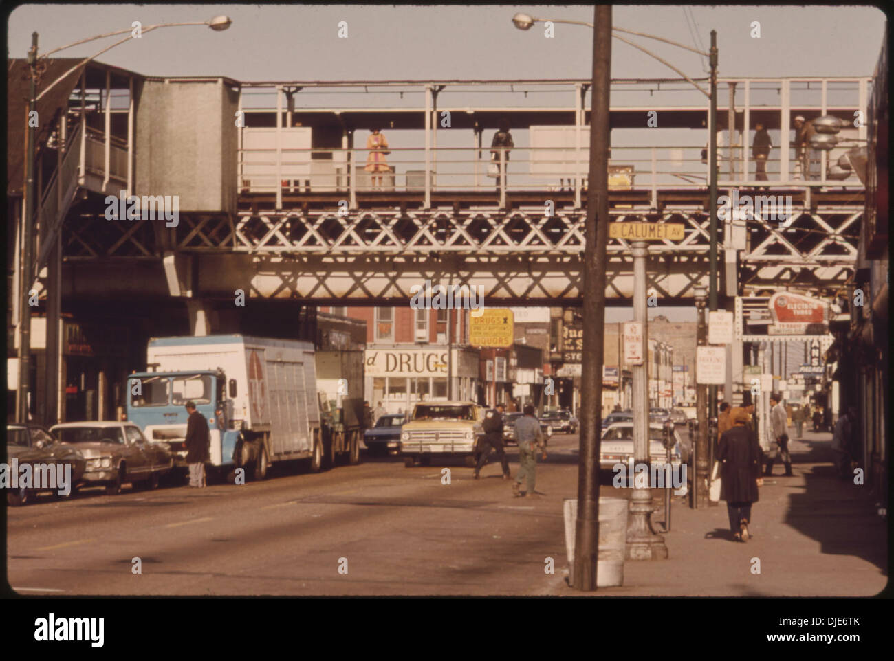The image captures the transformation of 63rd Street in Chicago, once a ...