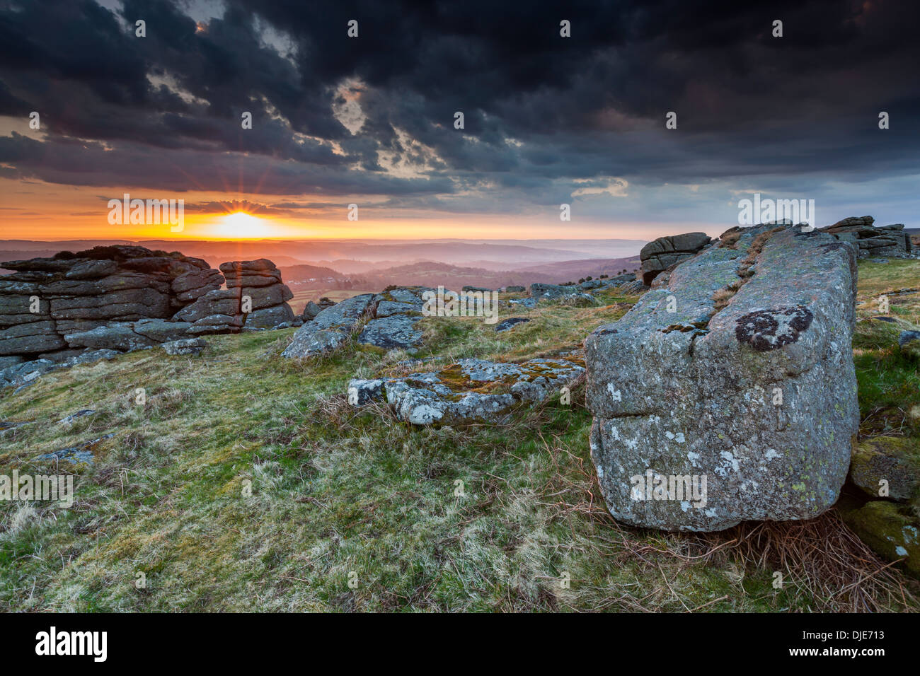 Hayne Down, Dartmoor National Park, Manaton, West Devon, England, UK ...
