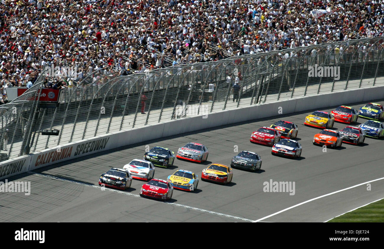 May 02, 2004; Fontana, CA, USA; JEFF GORDON got enough fuel on his ...