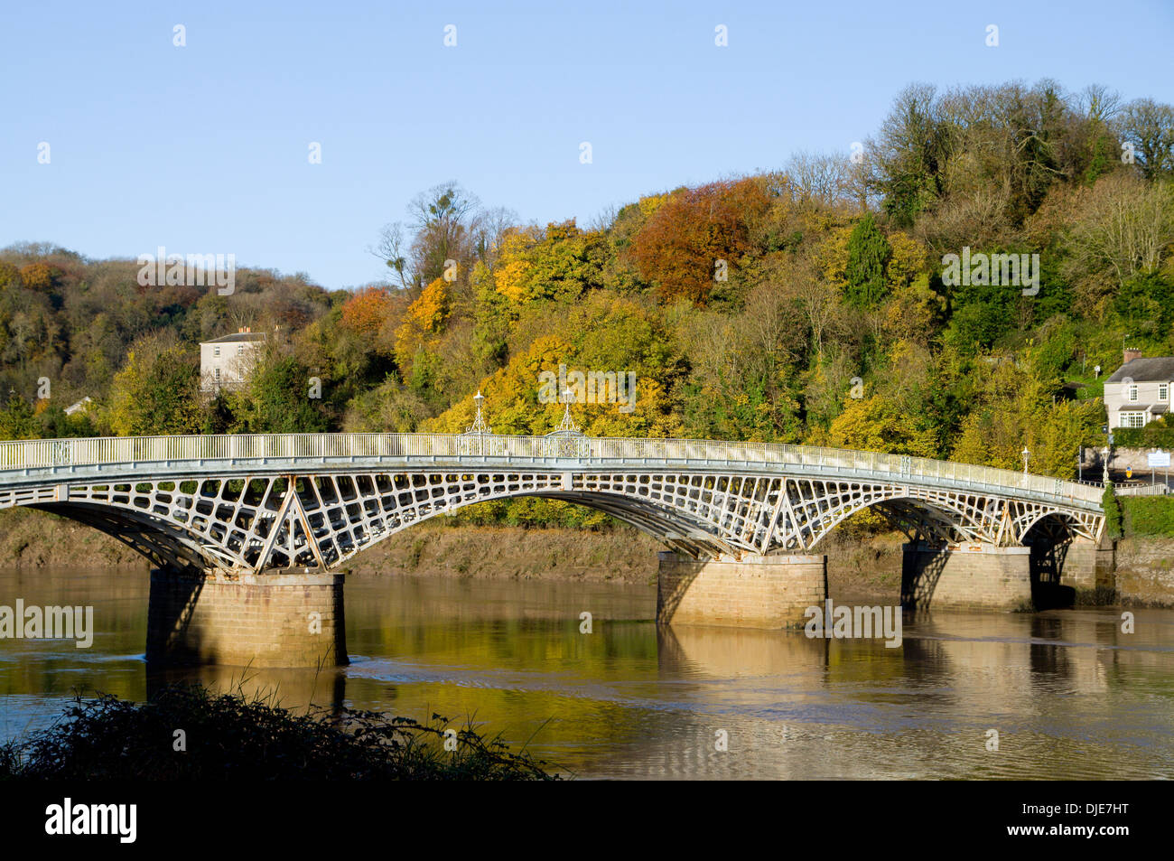 Chepstow Bridge and River Wye, Chepstow, Monmouthshire, South Wales ...