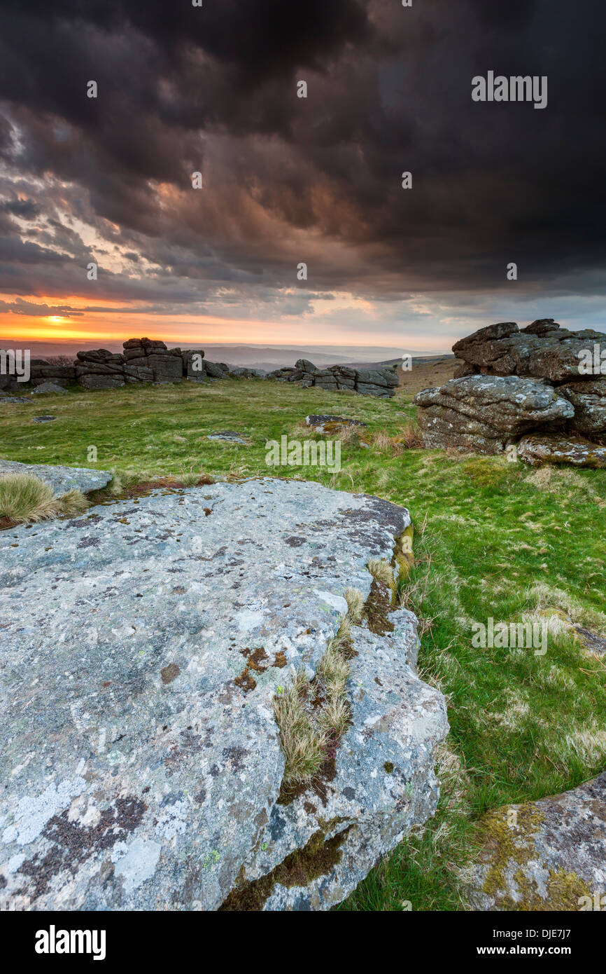 Hayne Down, Dartmoor National Park, Manaton, West Devon, England, UK ...