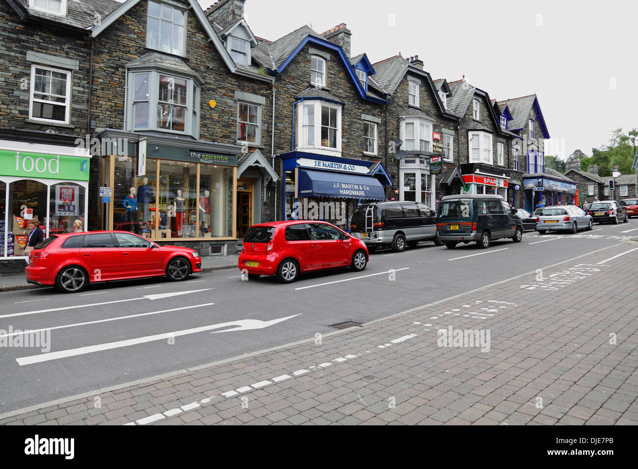 Compston Road in Ambleside, Lake District, Cumbria, England, UK Stock ...