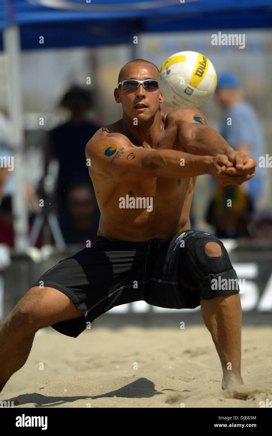 May 29, 2004; Huntington Beach, CA, USA; GEORGE ROUMAIN at the AVP ...